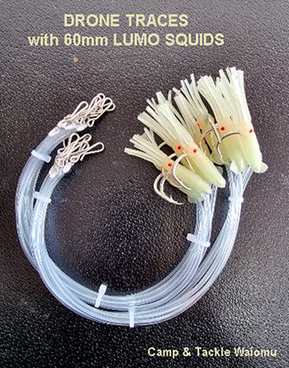 Drone Traces with LUMO SQUIDS x 12 "THE BEST SET" – Camp and Tackle