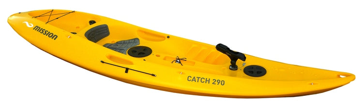 MISSION KAYAK CATCH 290 PACKAGE - Yellow FREE C-TUG TROLLEY – Camp and ...