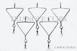 TRIANGLE CLIPS (longline) S/S SWIVELED Qty:10 – Camp and Tackle