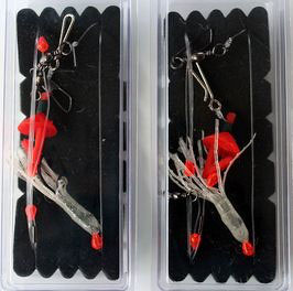 Surf Casting Rigs, Long Distance Pulley Rigs with Lures Qty: 2 – Camp ...